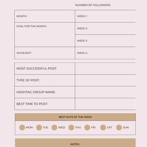 Printable Instagram Marketing Pro Planner - 35 Pages - Etsy
