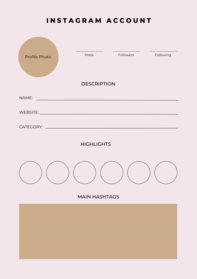 Printable Instagram Marketing Pro Planner - 35 Pages - Etsy