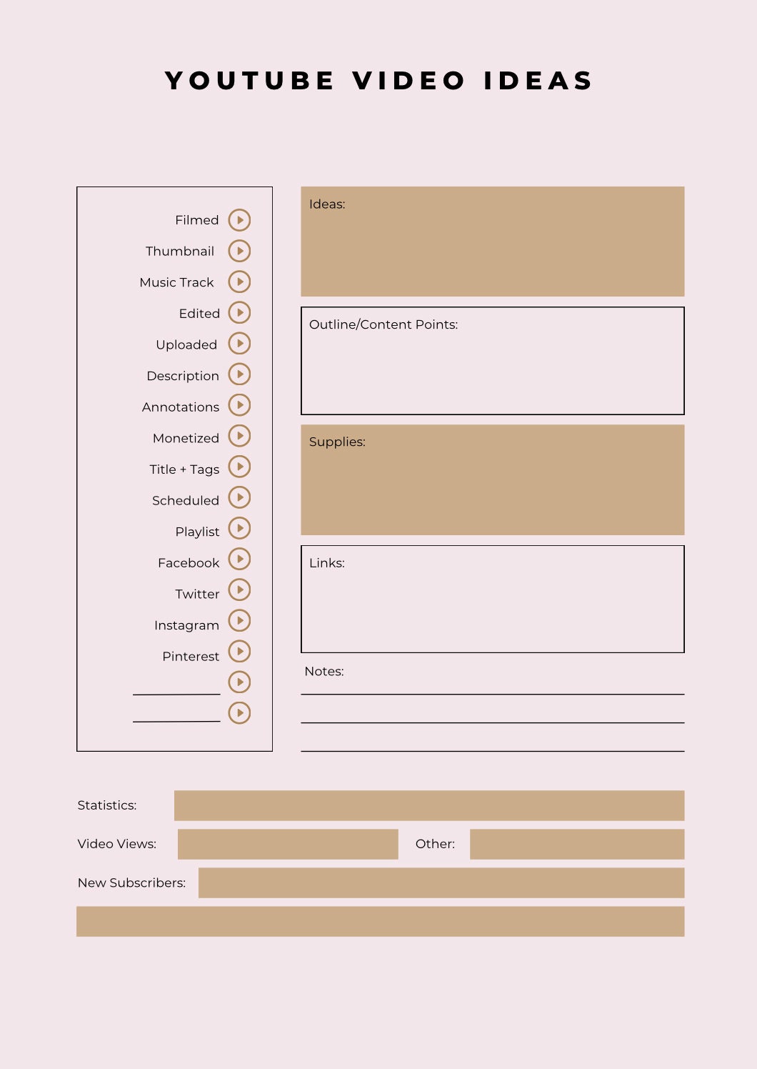 Printable Youtube Marketing Pro Planner - 35 Pages - Etsy