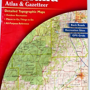 Vintage Atlas & Gazetteer Delorme Mapping Topo Maps Book Ohio Kansas ...