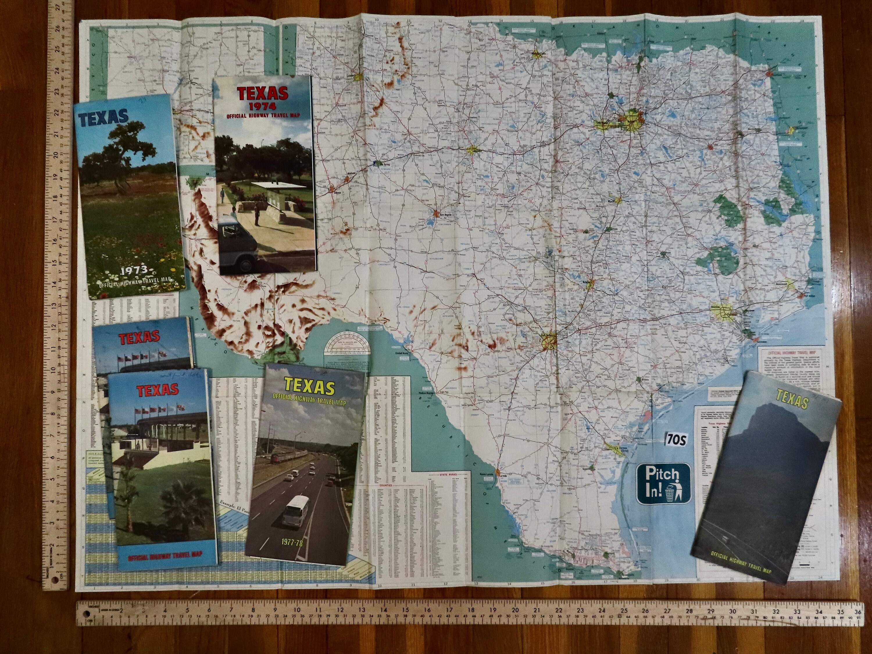Texas Highway State Maps Vintage Dallas Auston Altas 50s 60s 70s 80s ...