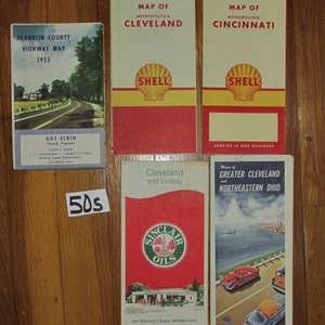 Ohio Maps Official State Highway Car Oil Gas 50s 60s 70s 80s 90s Road ...