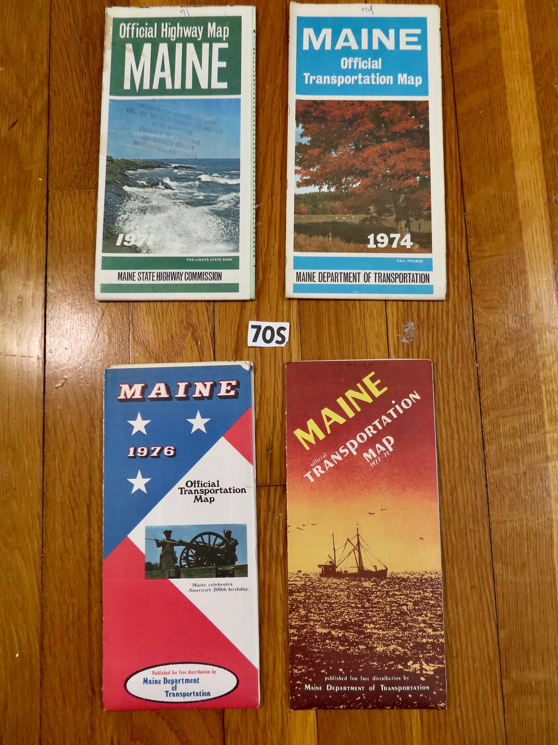 Maine Official Maps State Highway Vintage Altas 50s 60s 70s - Etsy