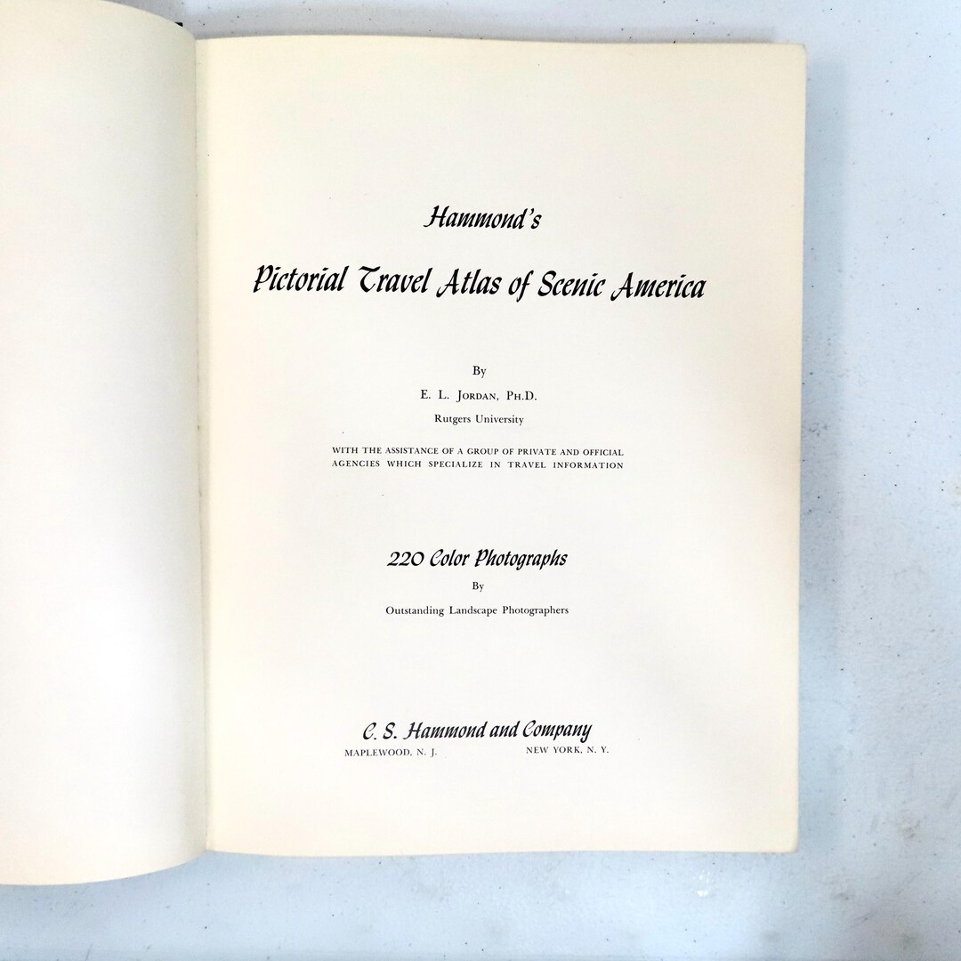 Hammonds Pictorial Travel Atlas of Scenic America Vintage Reference ...