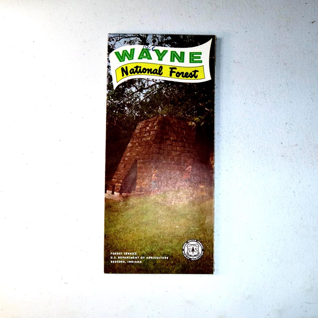 Ohio Wayne National Forest Map State Vintage Map1966 40s 60s 50s Car ...