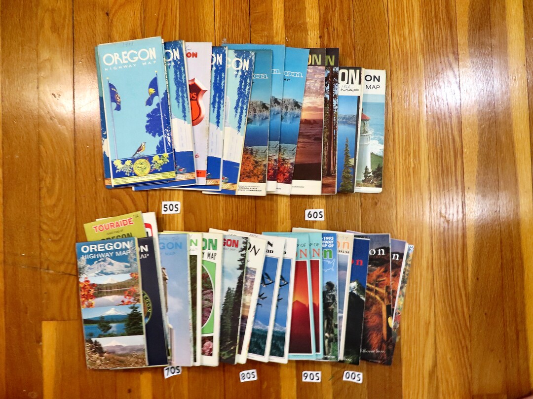Oregon Highway Maps Vintage Altas 50s 60s 70s 80s 90s Oil Gas - Etsy