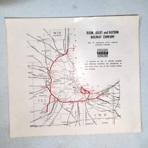 Elgin Joliet and Eastern Railway Co Vintage 50s Railway Line Collectibles Train Railroad Booklet ...
