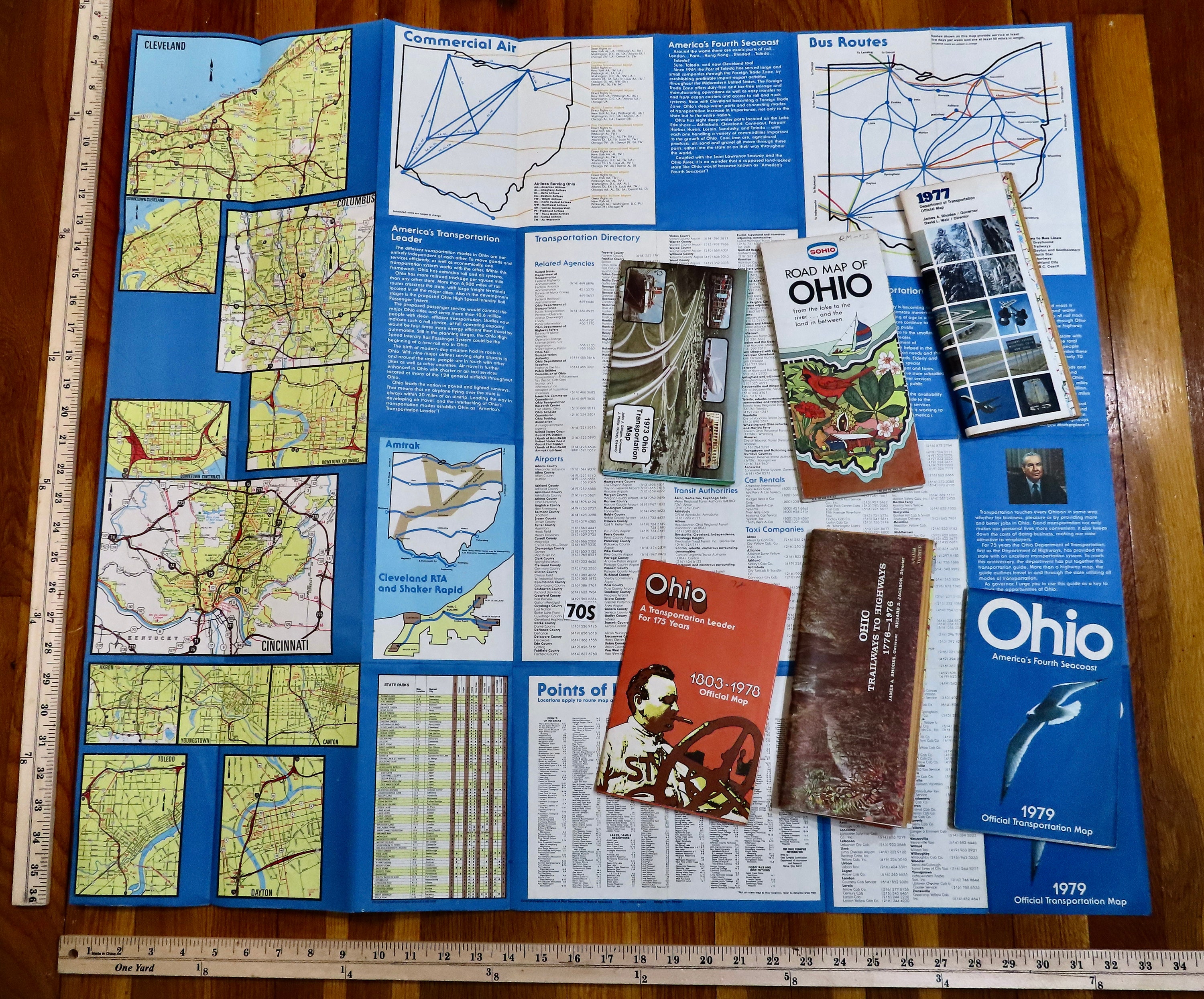 Ohio Maps Official State Highway Car Oil Gas 50s 60s 70s 80s 90s Road ...