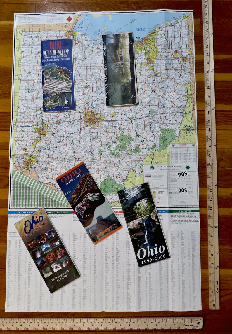 Ohio Maps Official State Highway Car Oil Gas 50s 60s 70s 80s 90s Road ...