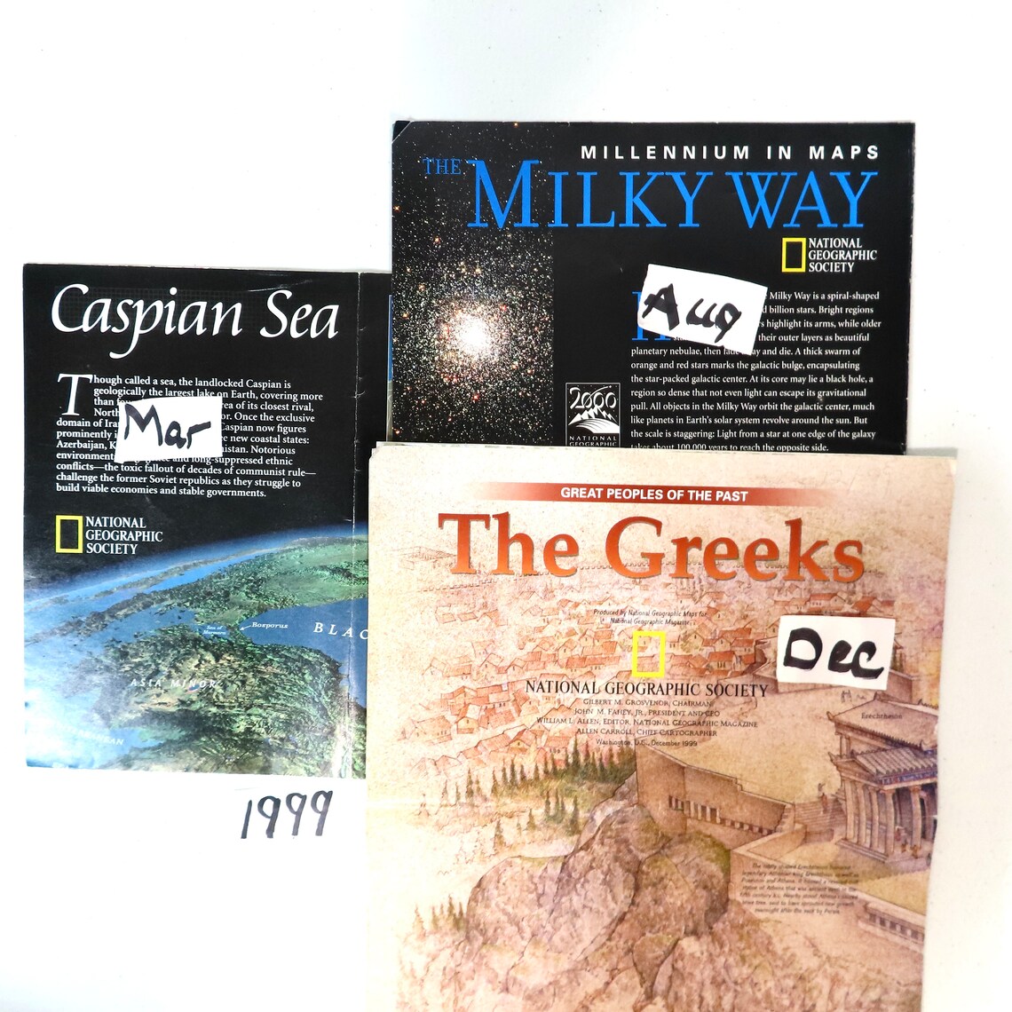1995-1999 NGS Magazine Maps and Inserts Vintage National Geographic ...