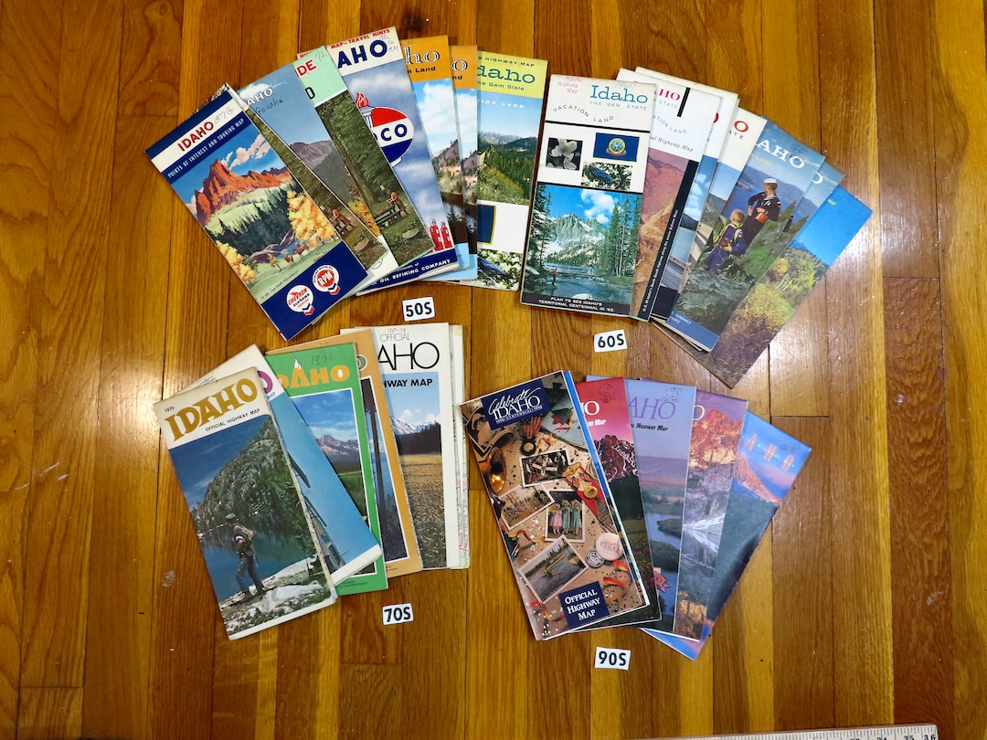 Idaho State Highway Maps Vintage Altas 40s 50s 60s 70s 80s 90s Car Oil ...