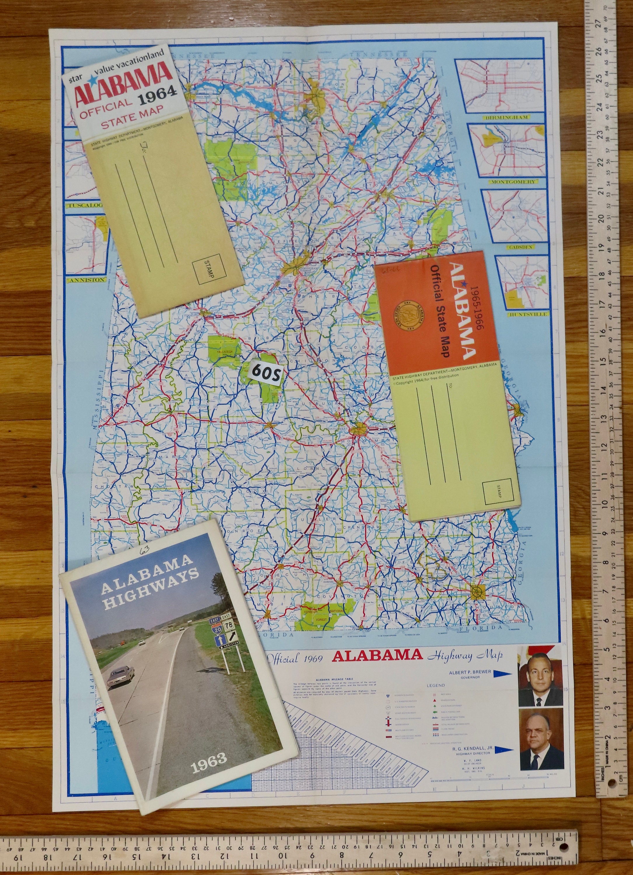 Alabama Highway Maps Vintage Altas Car Oil Gas 50s 60s 70s 80s 90s Road ...