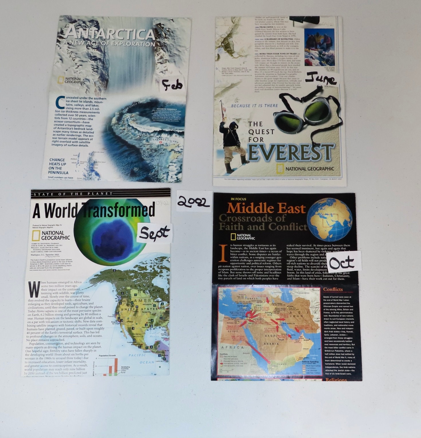 2000-2005 NGS Magazine Maps and Inserts Vintage National Geographic ...