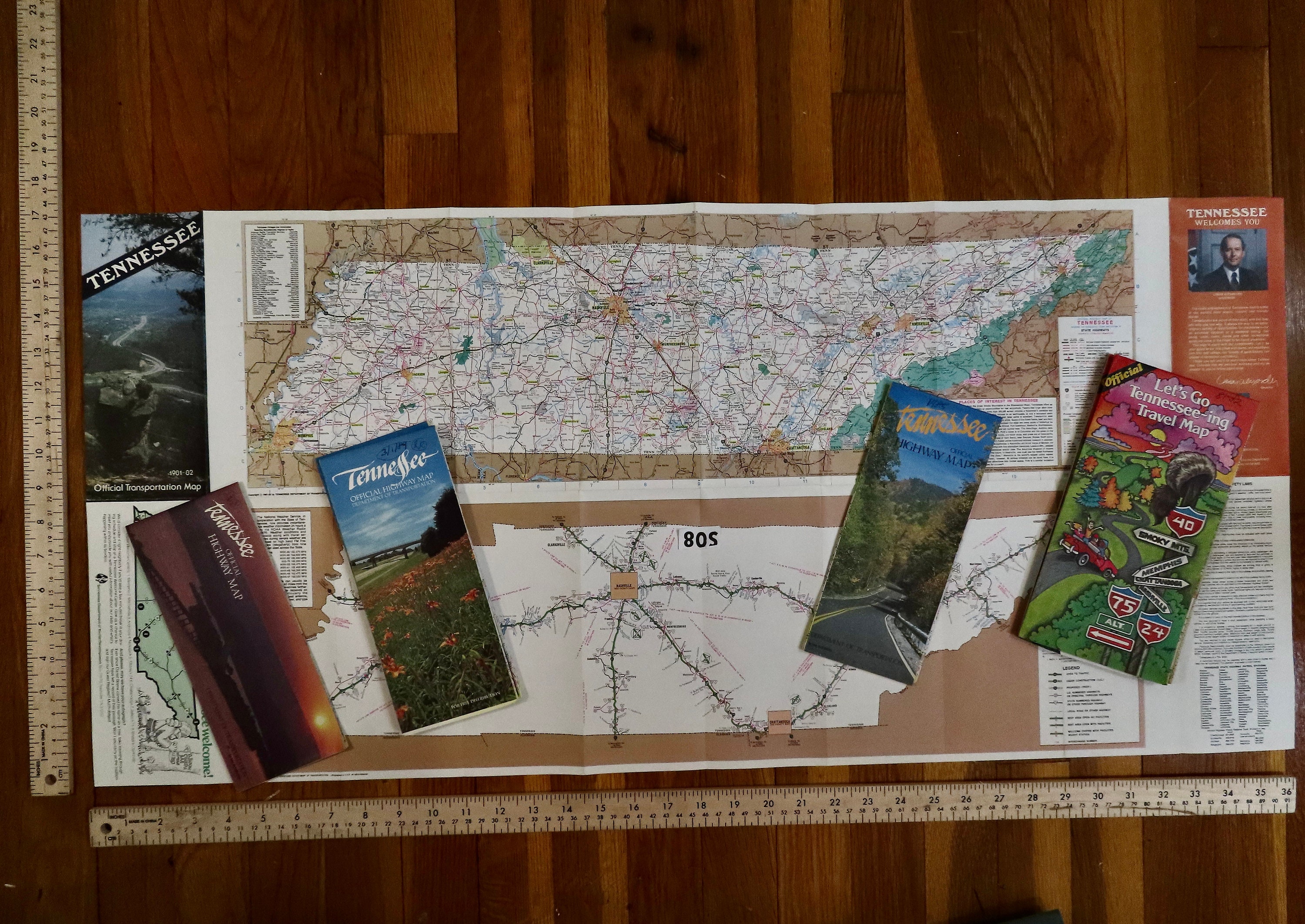Tennessee State Highway Maps Vintage Altas Car Oil 60s 70s 50s 90s US ...