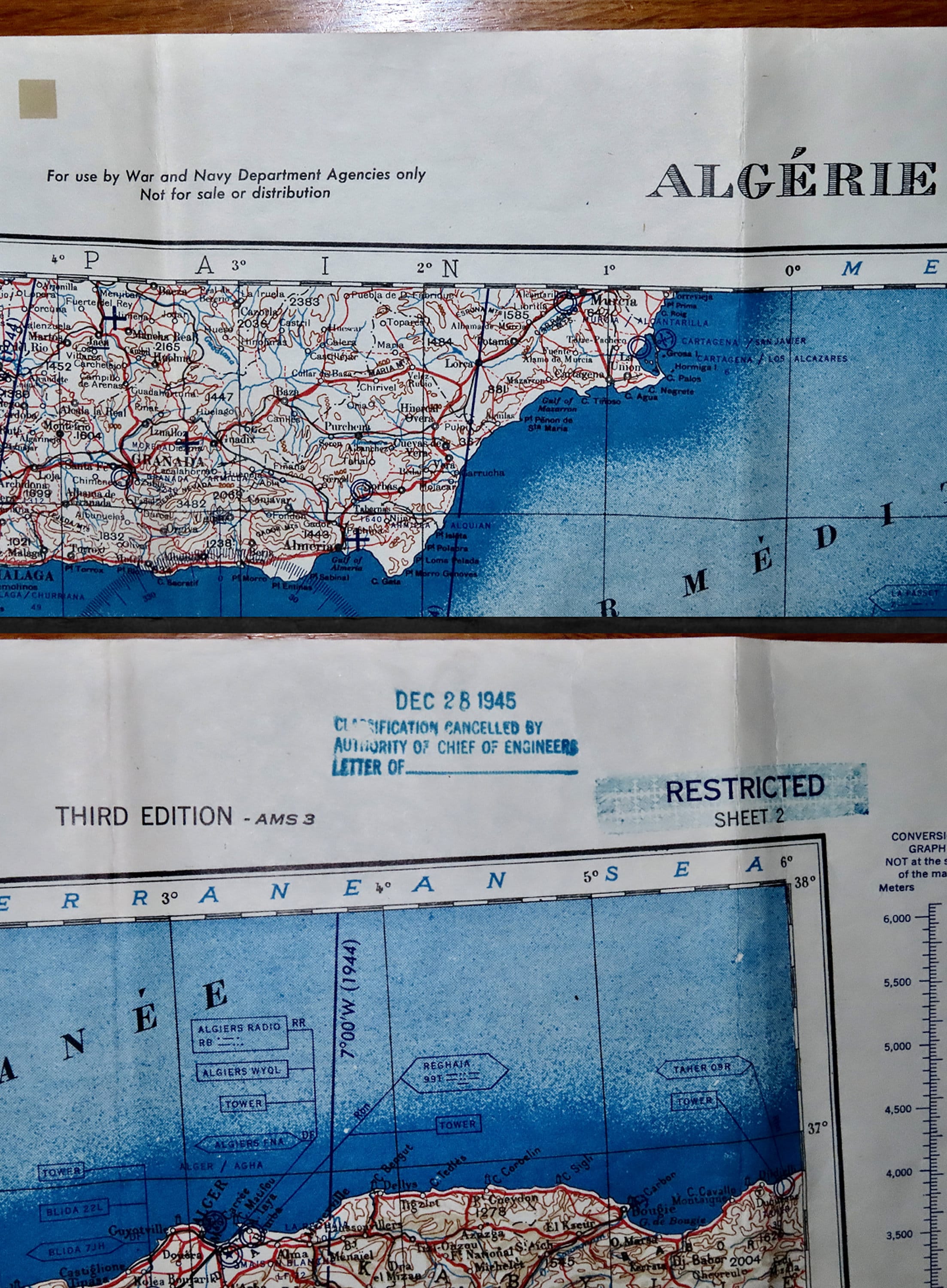 1940s Algeria Algerie AMS 2201 Africa Vintage Army Map Service U.s.army ...