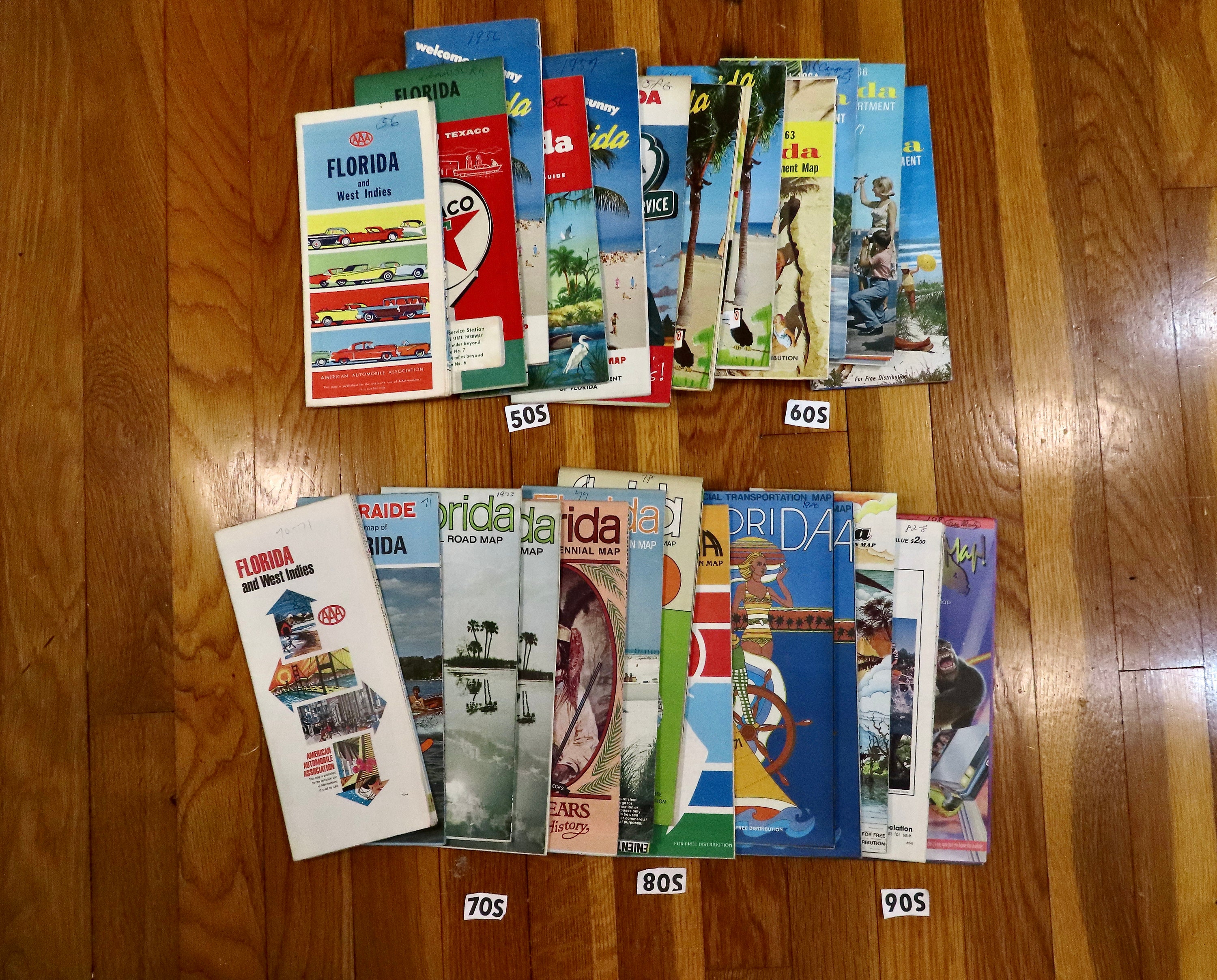 Florida State Highway Maps Vintage Miami Tampa 50s 60s 70s 80s 90s Car ...