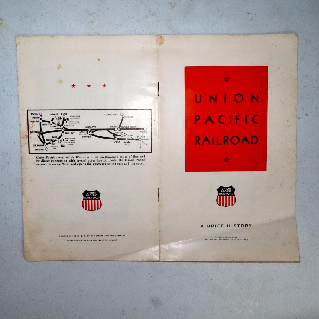 Union Pacific Railway Vintage 50s Railway Line Collectibles Train ...