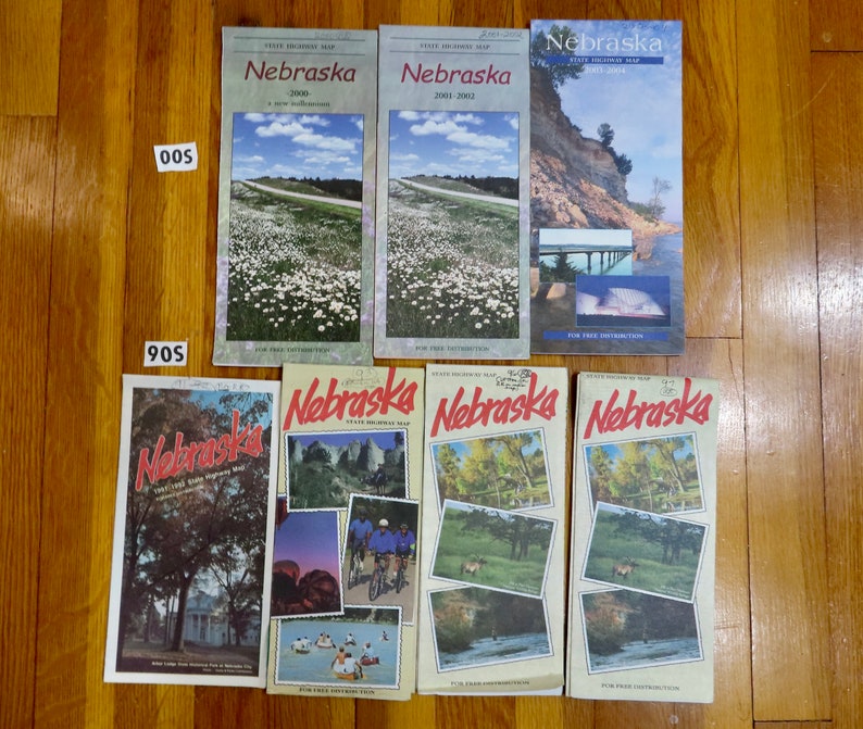 Nebraska Maps State Highway Altas Lincoln 50s 60s 80s 90s Omahagas Car ...