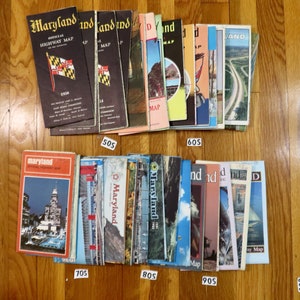 Maryland Official State Highway Maps Vintage Altas 50s 60s 70s - Etsy