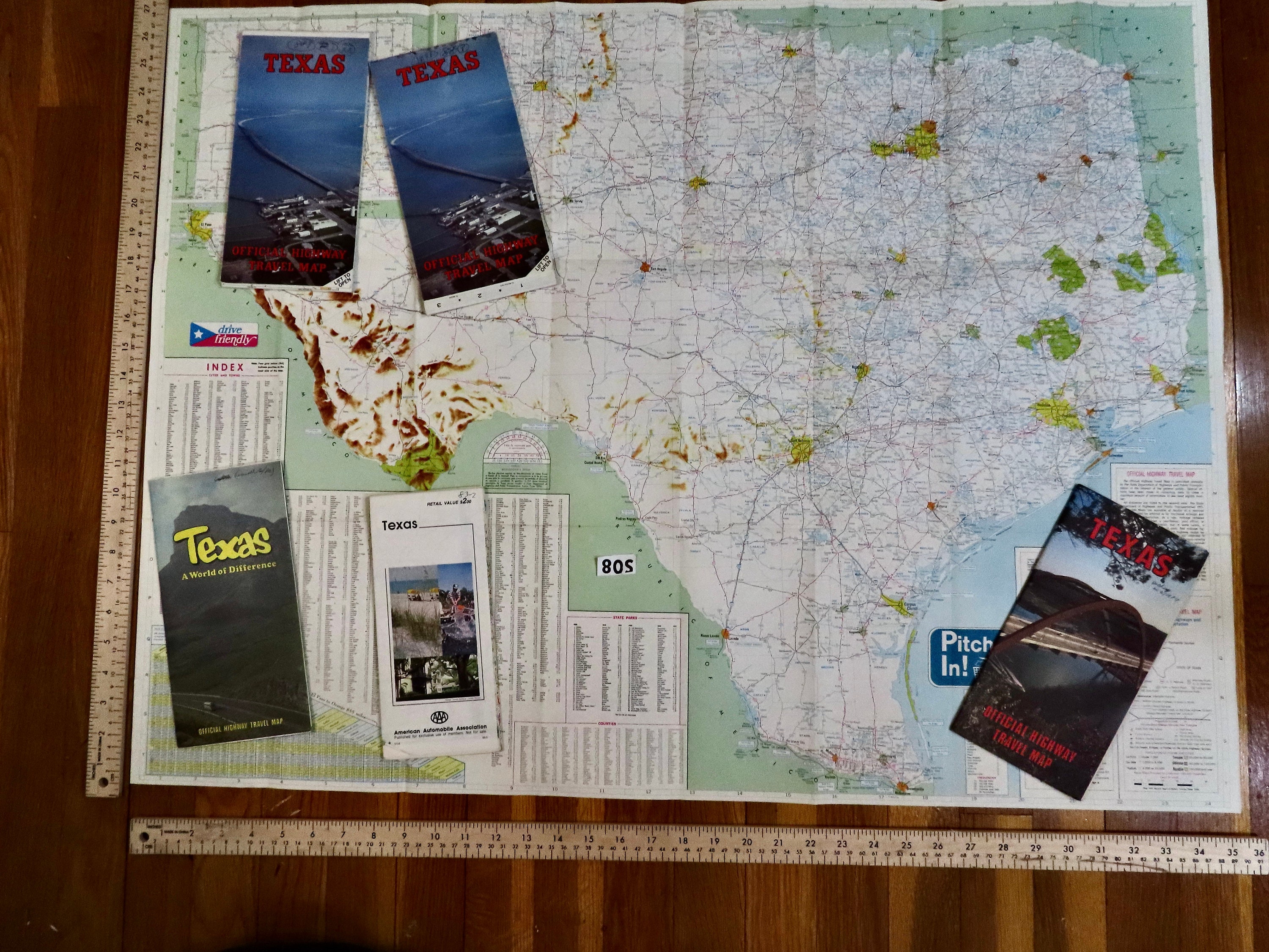 Texas Highway State Maps Vintage Dallas Auston Altas 50s 60s 70s 80s ...