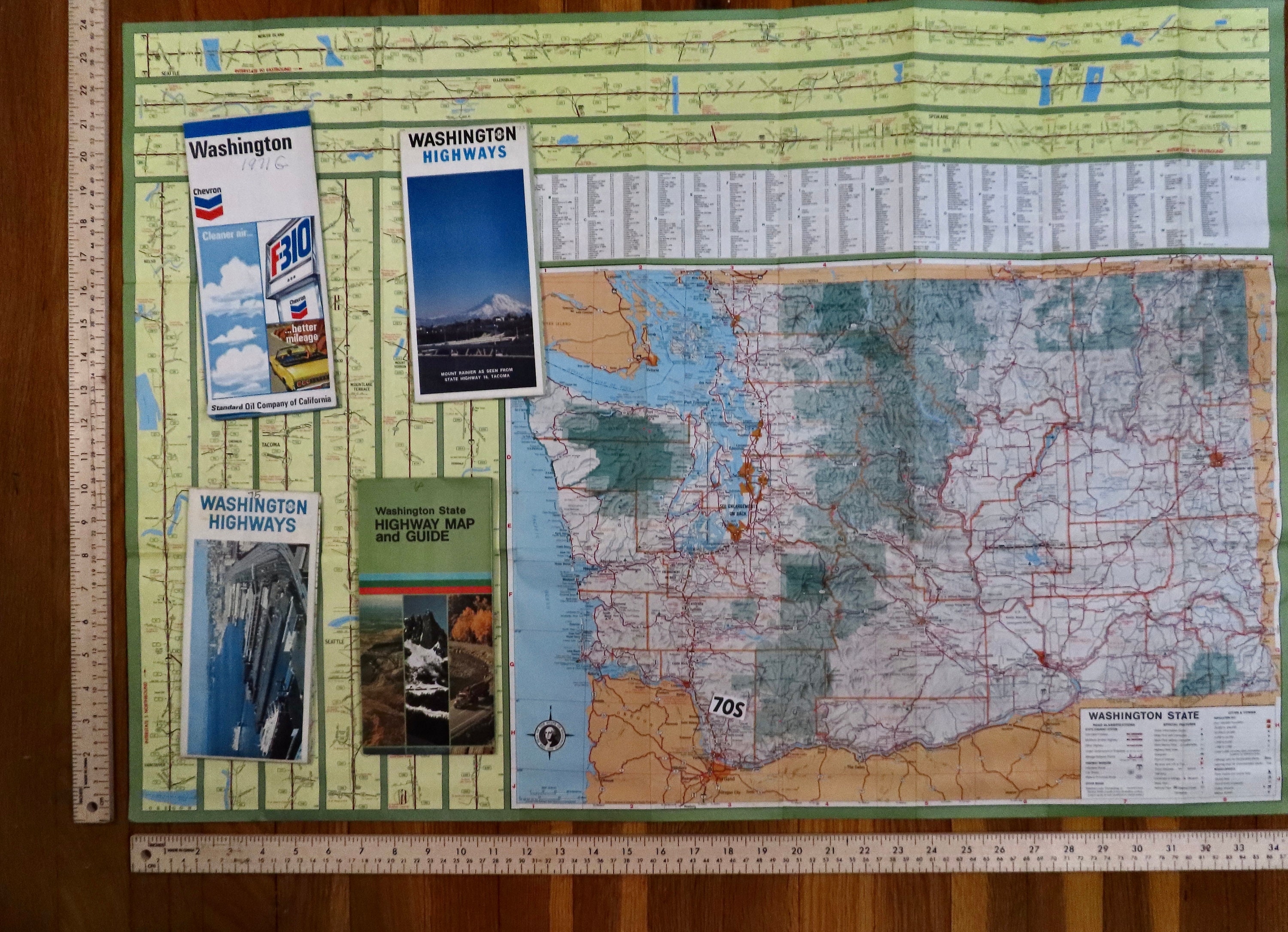 Washington State Maps Vintage Altas 50s 60s 70s Oil Gas USA Road ...