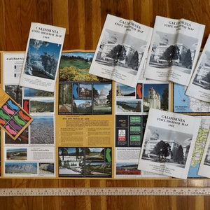 California Maps State Highway Folded Car 40s 50s 60s 70s 90s Gas Oil - Etsy