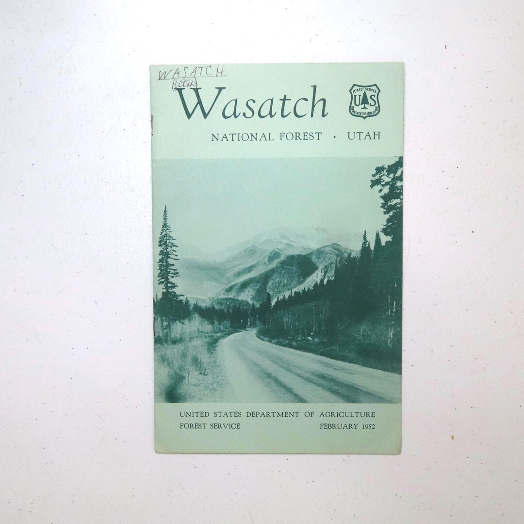 Utah Wasatch National Forest Booklet 1952 State Vintage Map 40s 60s 50s ...