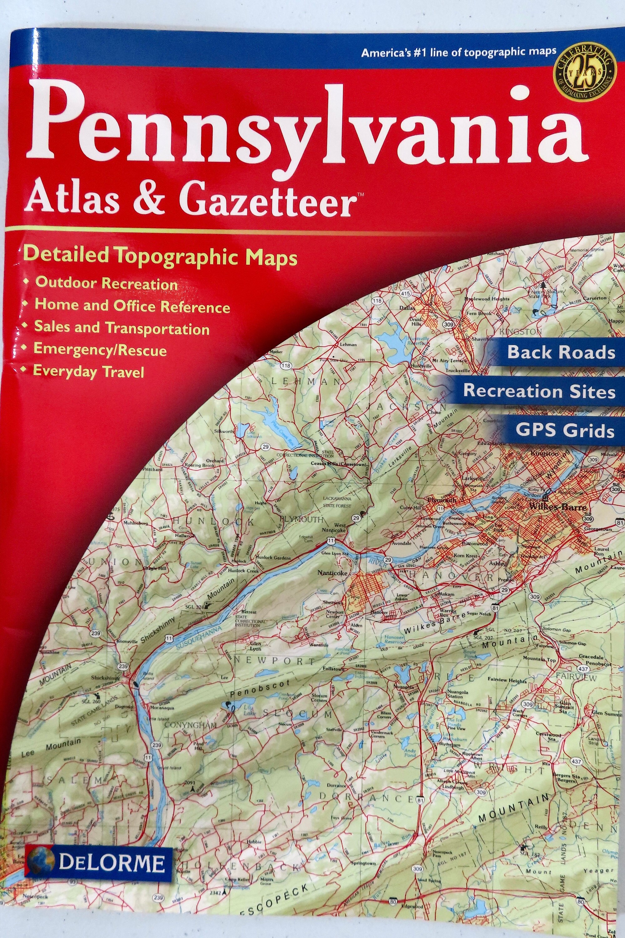 Vintage Atlas & Gazetteer Delorme Mapping Topo Maps Book Ohio Kansas ...