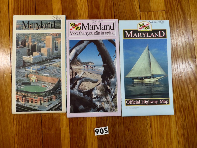 Maryland Official State Highway Maps Vintage Altas 50s 60s 70s - Etsy
