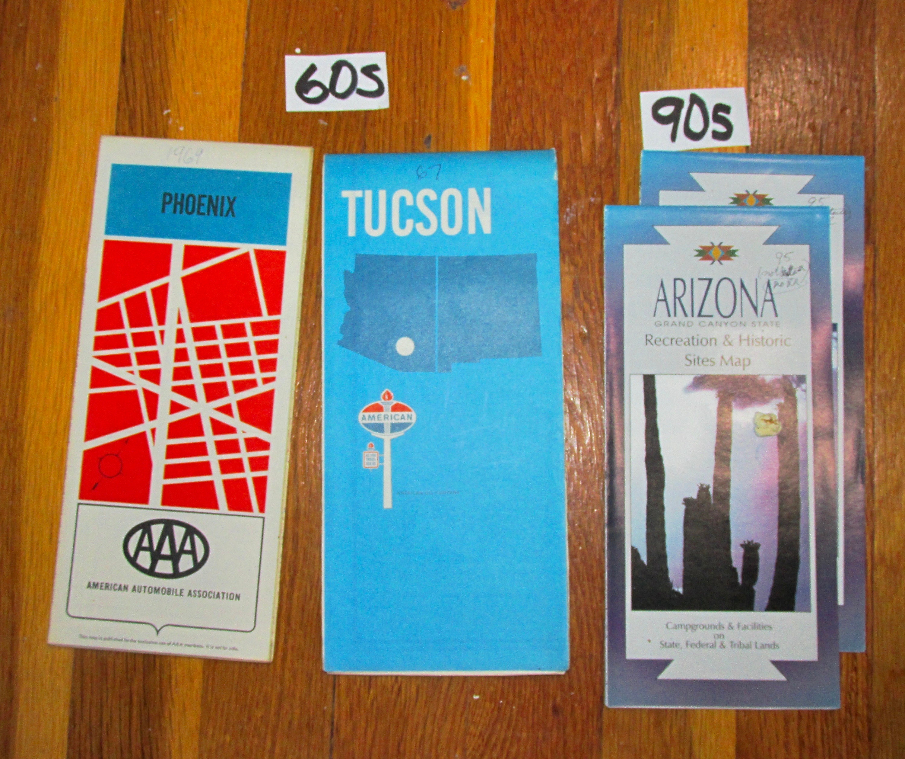 Arizona State Highway Maps Vintage Altas 50s 60s 70s 80s 90s Oil Gas ...