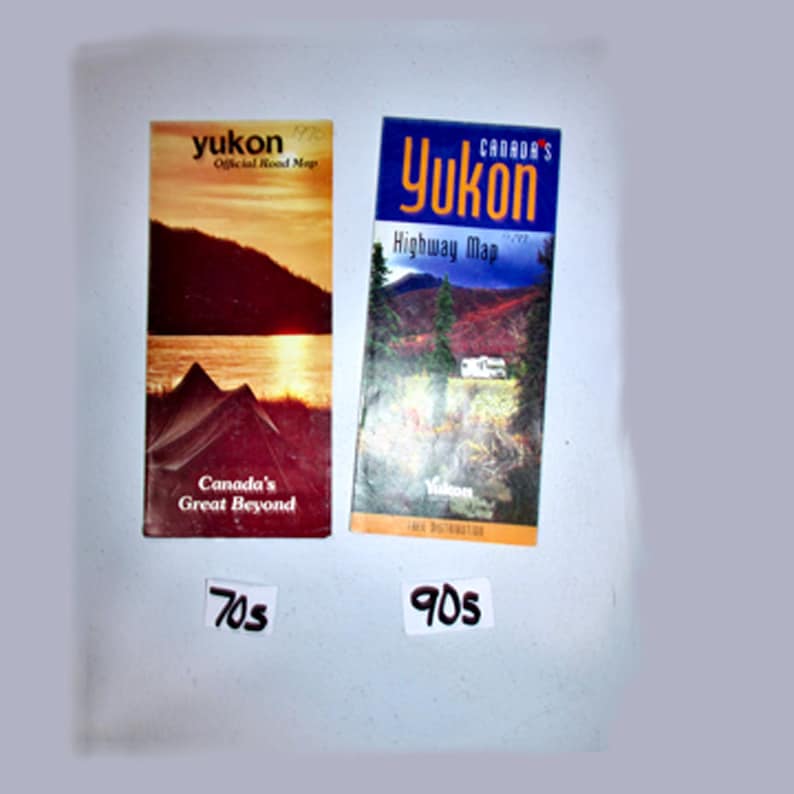 Canada Yukon Road Highway Maps Oil Gas Touring Vintage Road 60s 70s 80s ...