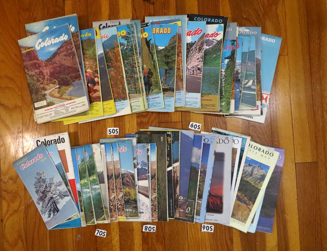 Colorado Highway Maps Vintage Altas Denver Car Oil Gas 40s 50s 60s 70s ...