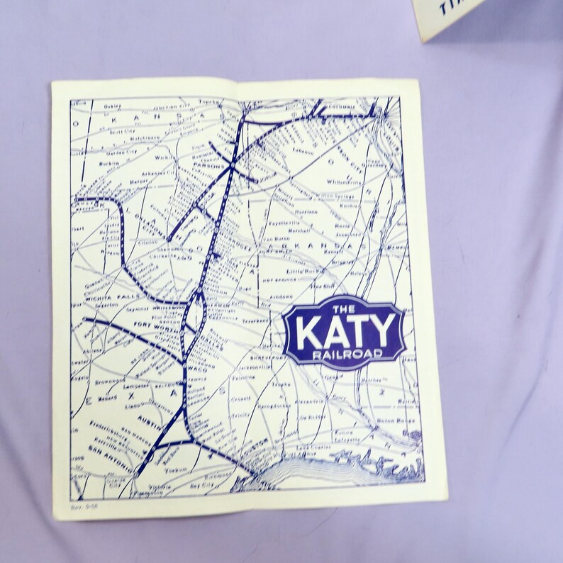 Vintage the Katy Railroad Time Table Missouri Kansas Texas Lines 1950s ...