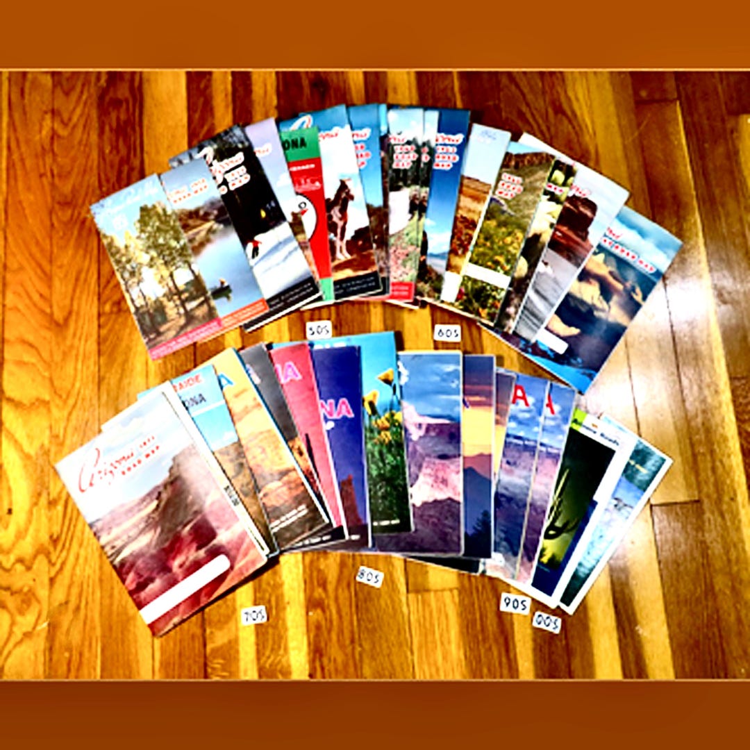 Arizona State Highway Maps Vintage Altas 50s 60s 70s 80s 90s 2000s Oil ...