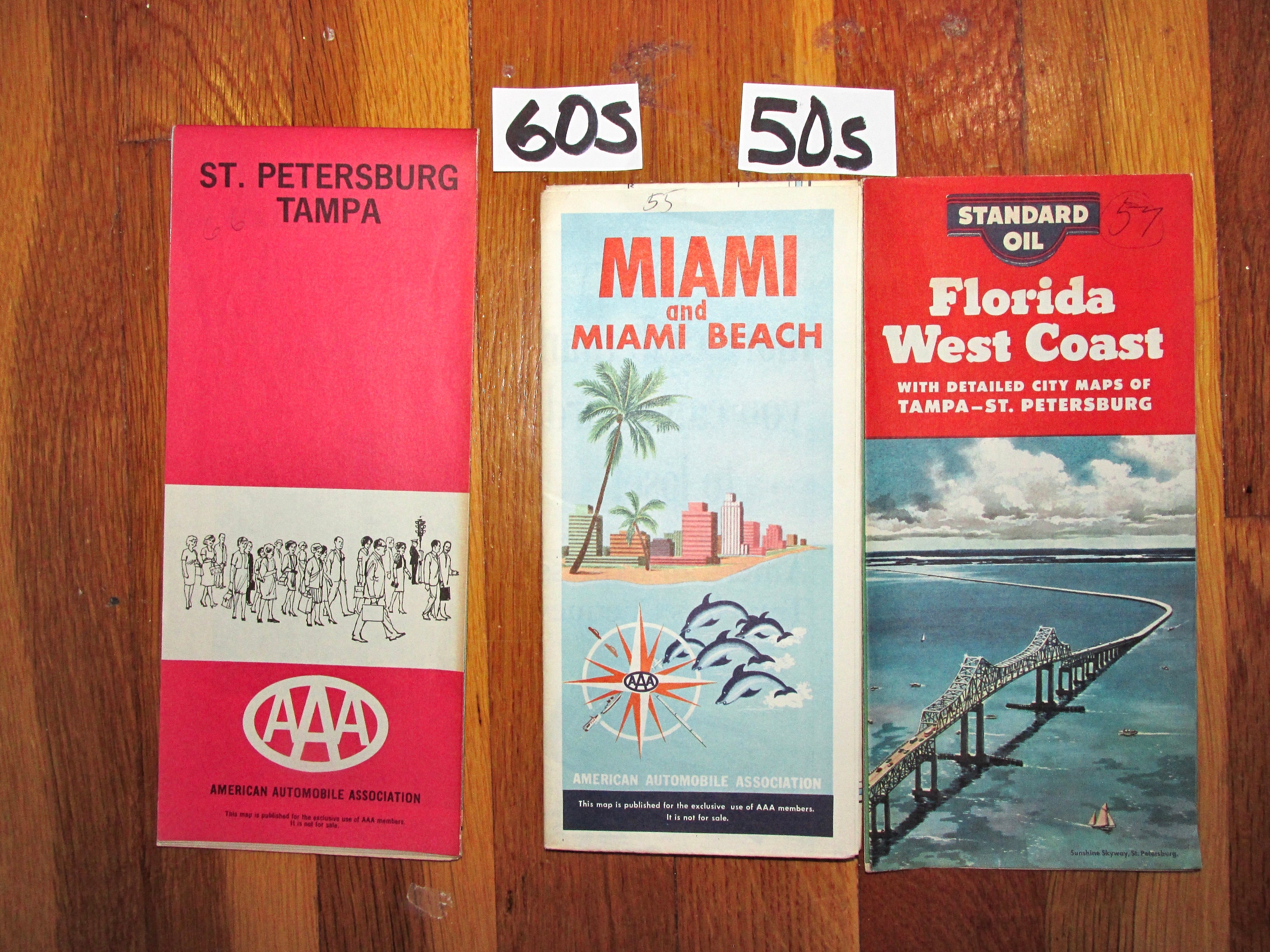 Florida State Highway Maps Vintage Miami Tampa 50s 60s 70s 80s 90s Car ...