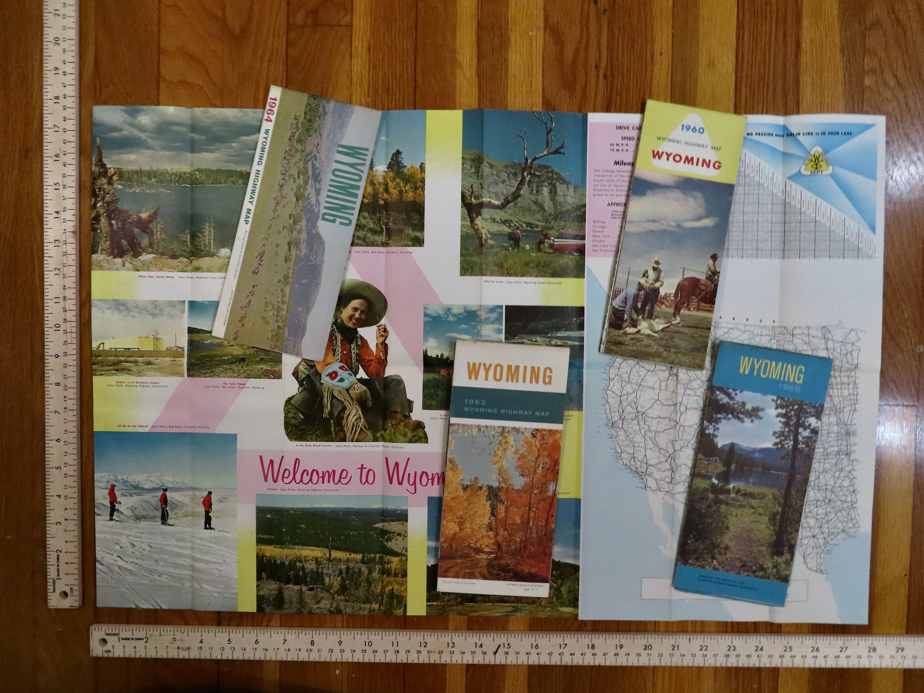 Wyoming Maps Vintage Altas USA 40s 50s 60s 70s 80s 90s Oil Gas Road BUY 5 or More Maps Get Bonus ...