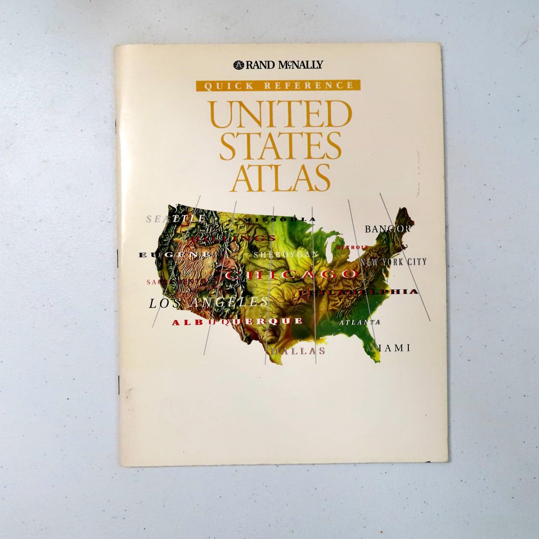 Vintage Rand mcnally United States Atlas Quick Reference Book Vintage ...