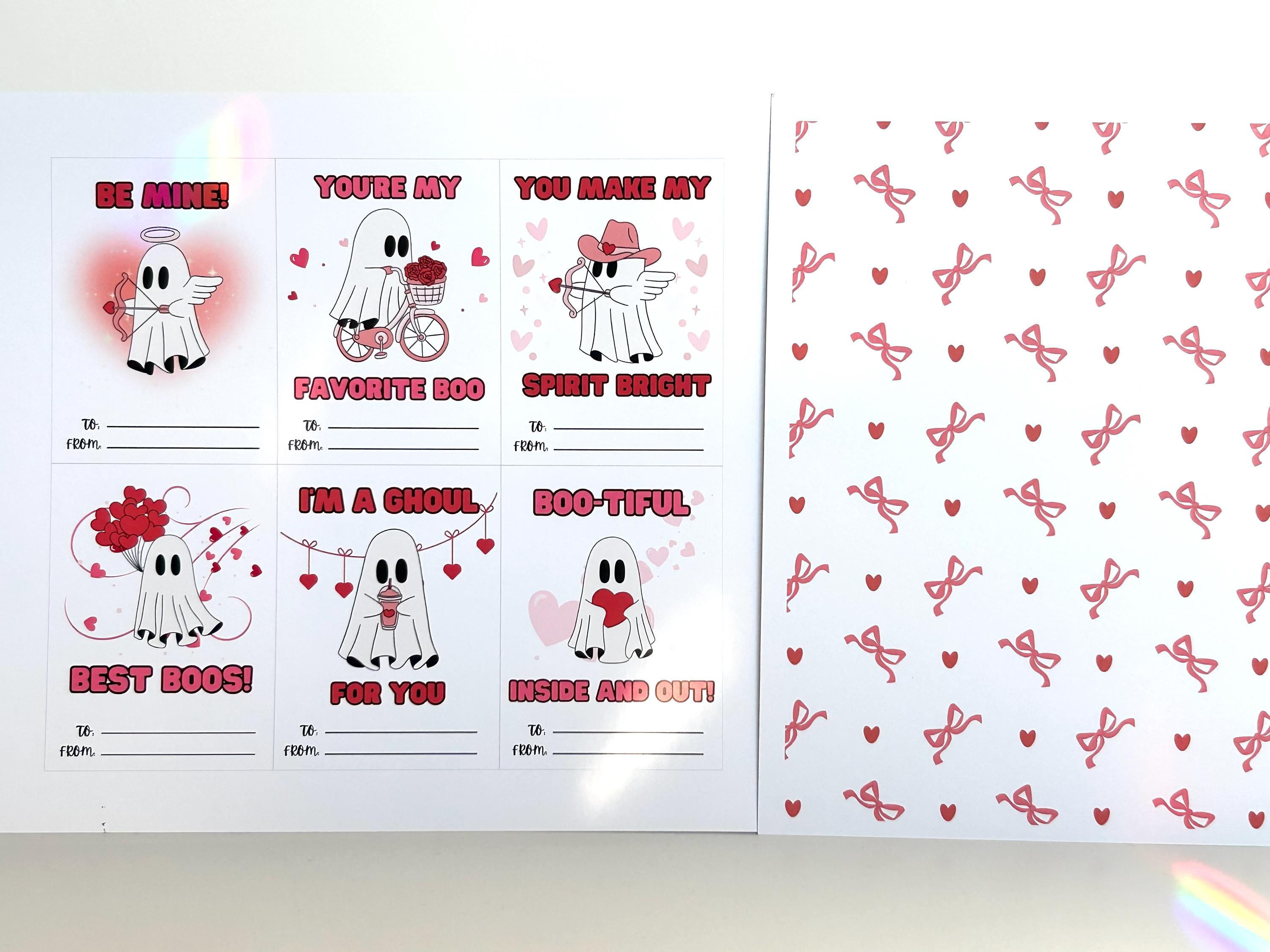 Cute Ghost Printable Valentine, Instant Download - Etsy