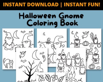 Printable Halloween Coloring Book - Digital Download - Etsy