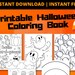 Printable Halloween Coloring Book - Digital Download - Etsy