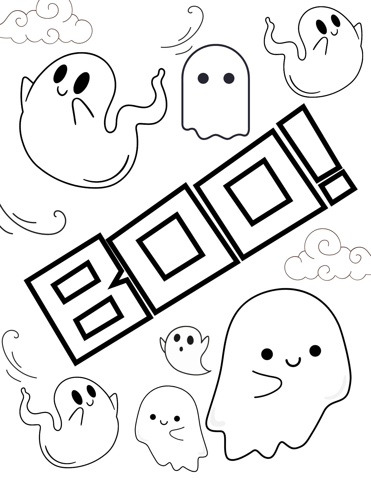 Printable Halloween Coloring Book - Digital Download - Etsy