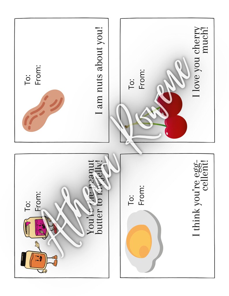 LOW INK Valentine's Day Card Printable (20 Different Printable Cards ...