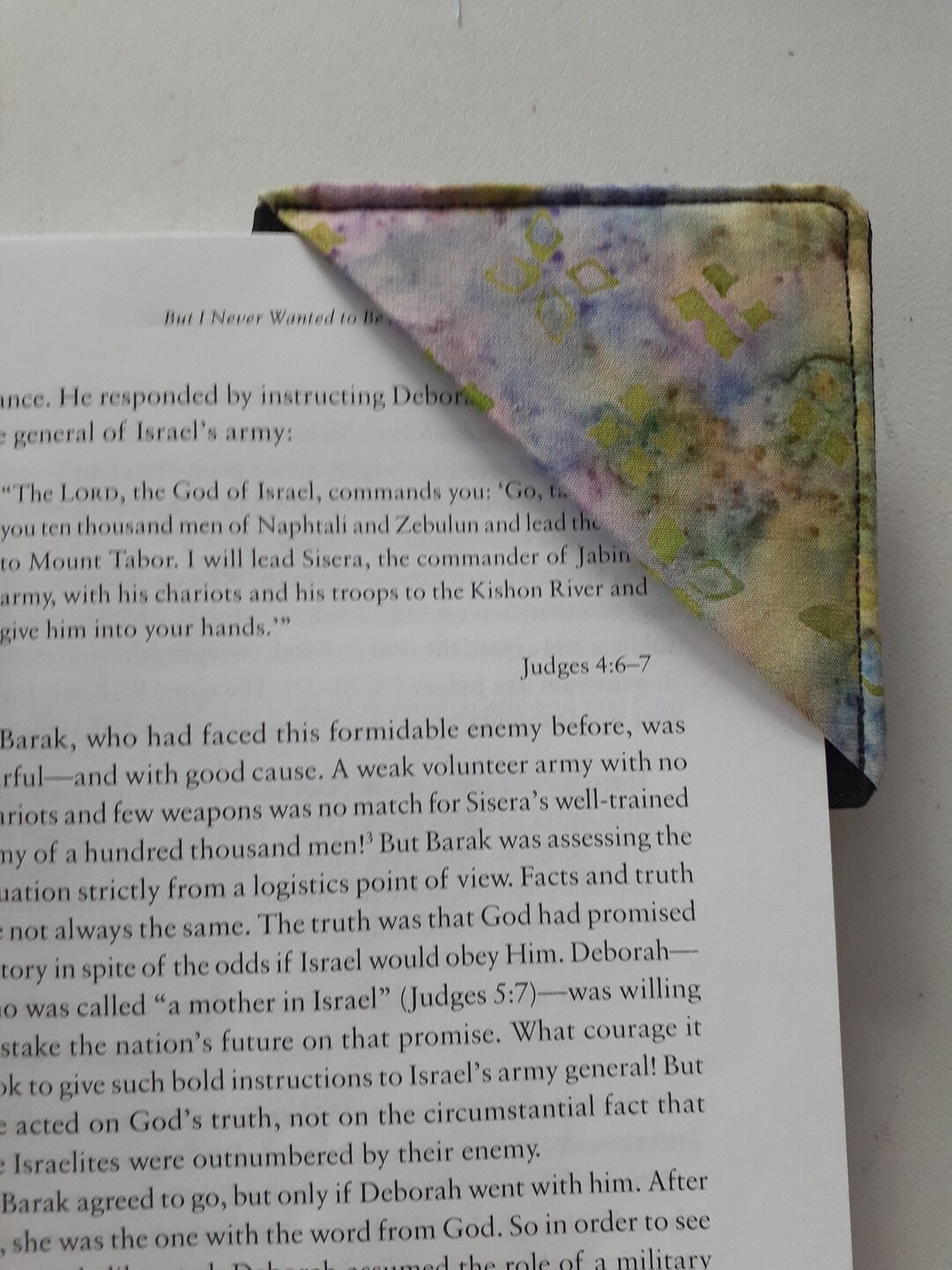 Fabric Bookmarks, Set of 3, 1st Quality Cotton Fabric, Corner Slip On ...