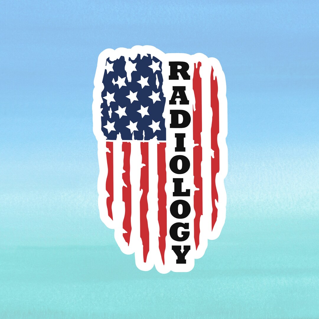 Radiology Sticker | Radiology Flag Rad Tech Decal | X-ray Tech Sticker ...
