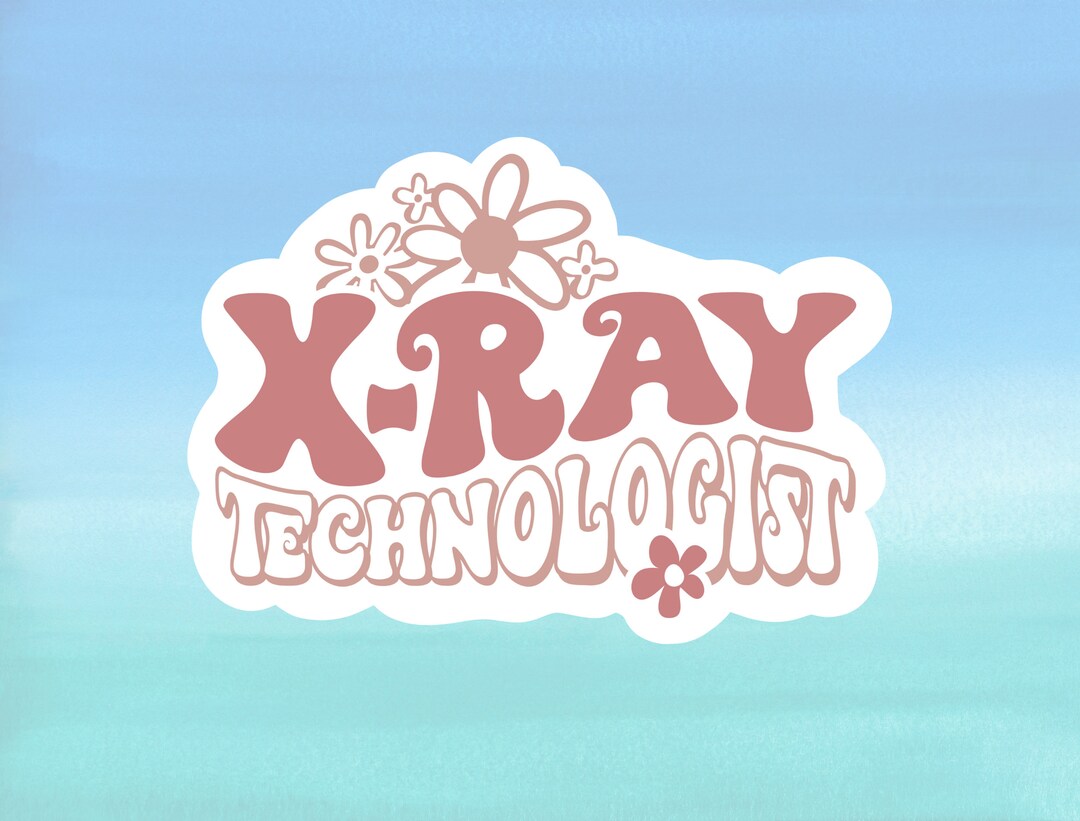 X-ray Tech Sticker | Retro Style Rad Tech Waterproof Sticker for Water ...