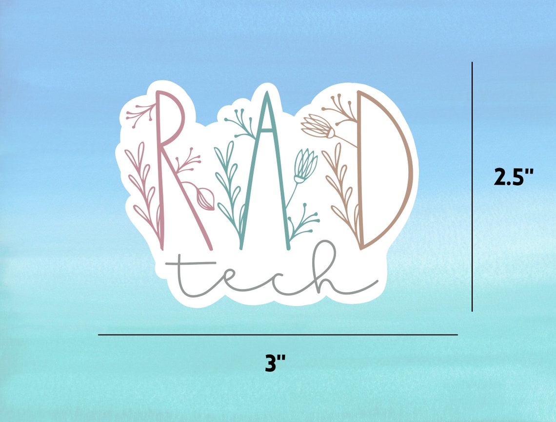 Radiology Sticker | Floral Rad Tech Decal | X-ray Tech Sticker for ...