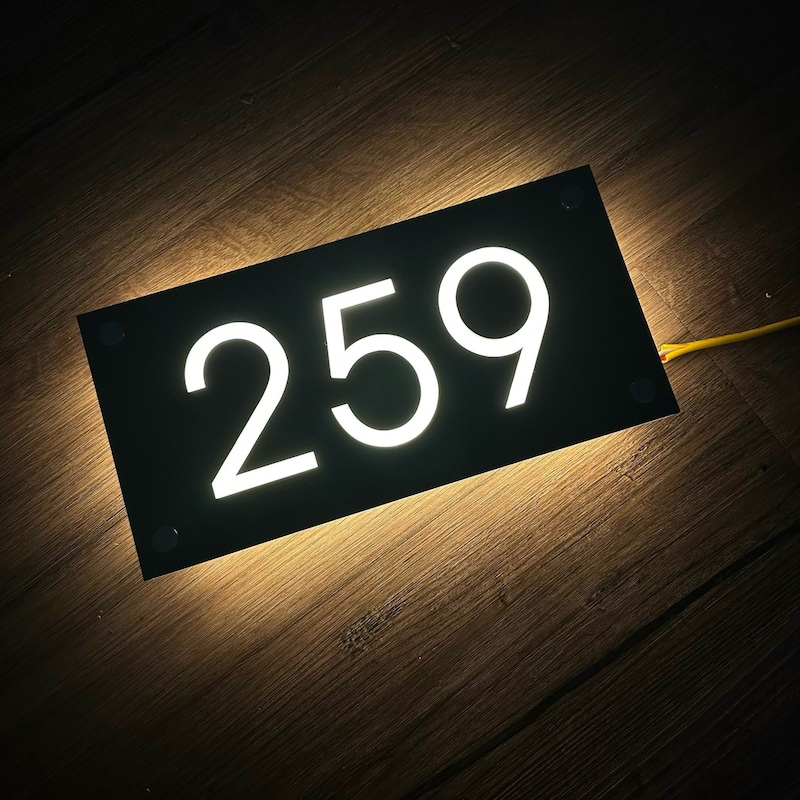 Light up Address Numbers - Etsy