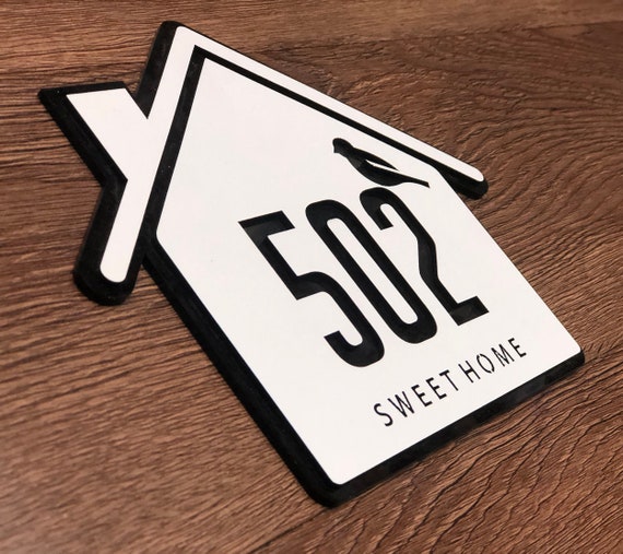 Custom Vertical Address Plaque Modern House Numbers House | Etsy