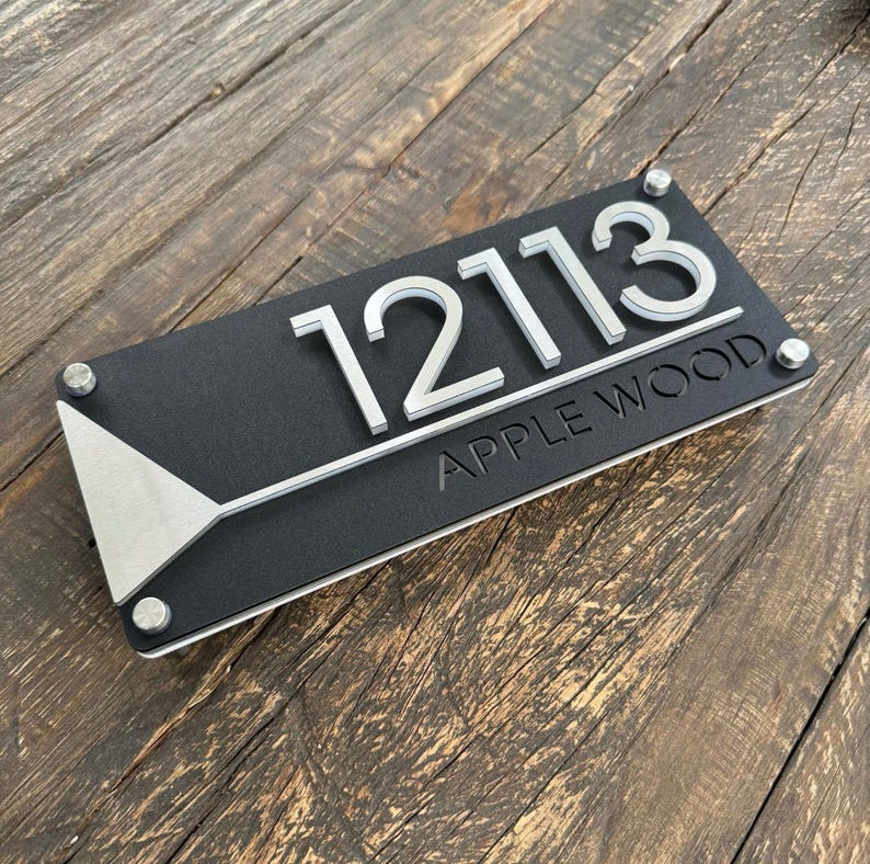 Custom House Number Sign, LED House Number, Personalized Address Plaque ...
