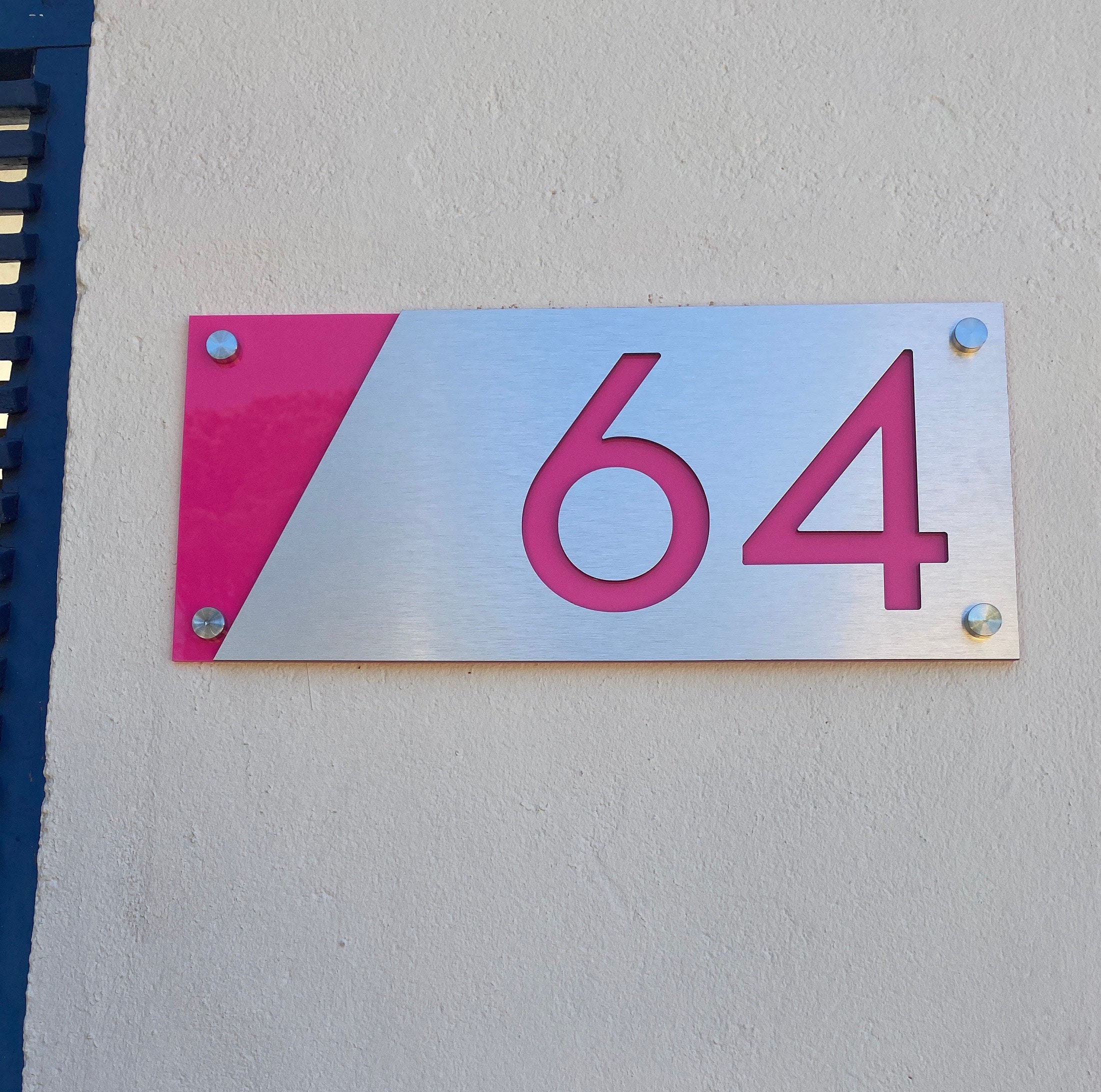 House Numbers Vertical Address Plaque Horizonatal Address - Etsy